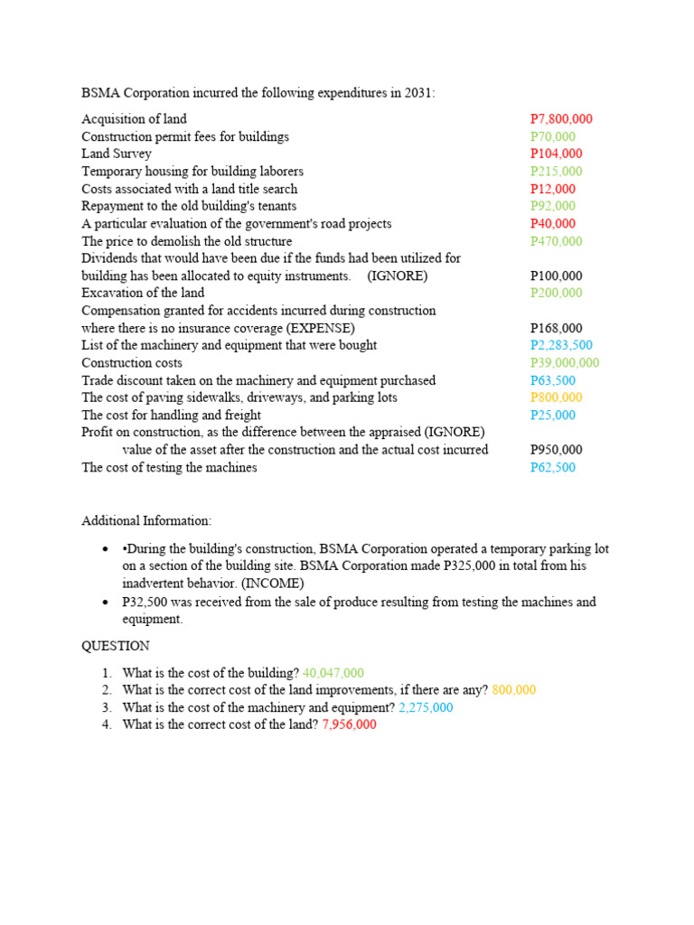 Answer Key | PDF | Cost | Expense