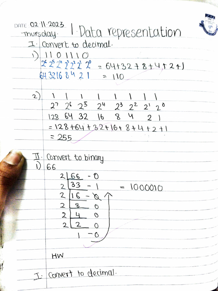 Chapter 1 - Data Representation | PDF | Computer Science | Theory Of Computation