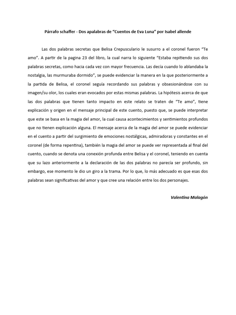 Párrafo Schaffer | PDF