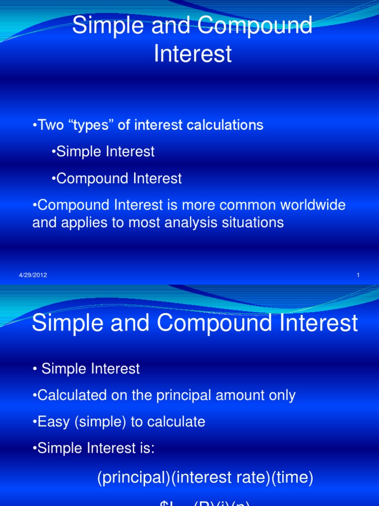 Simple and Compound Interest | PDF | Cost Of Capital | Compound Interest