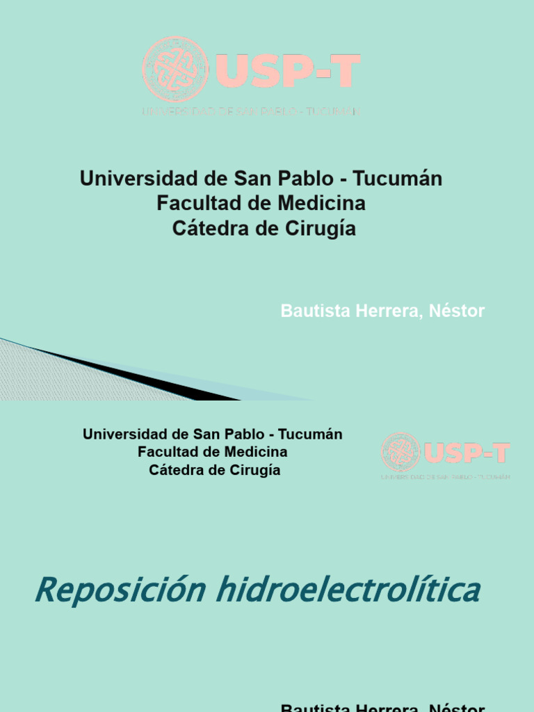 Reposición Hidroeletrolítica | PDF | Potasio | Química