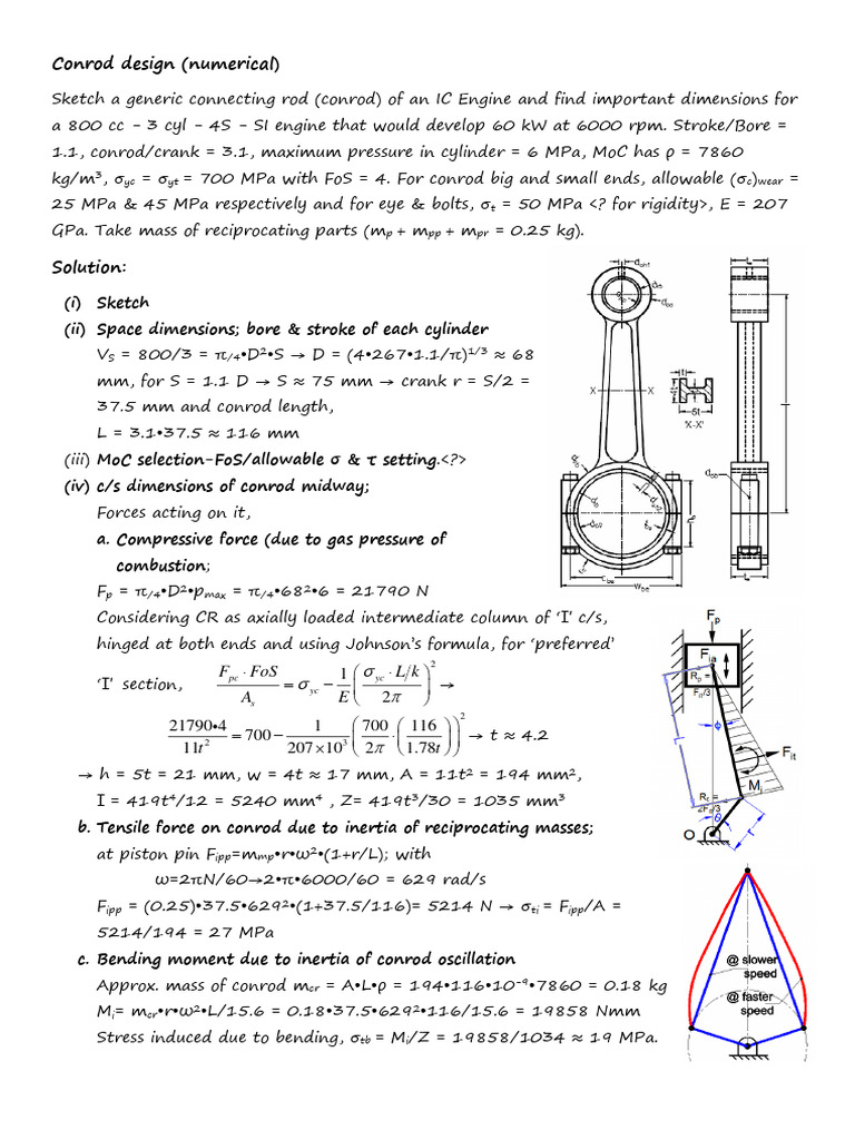 conrod design numerical 2023 modified | PDF | Applied And ...