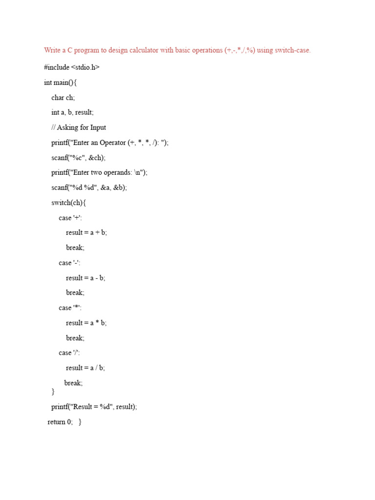 Arithemetic Operaters Questions C | PDF | Computer Programming | Linguistics