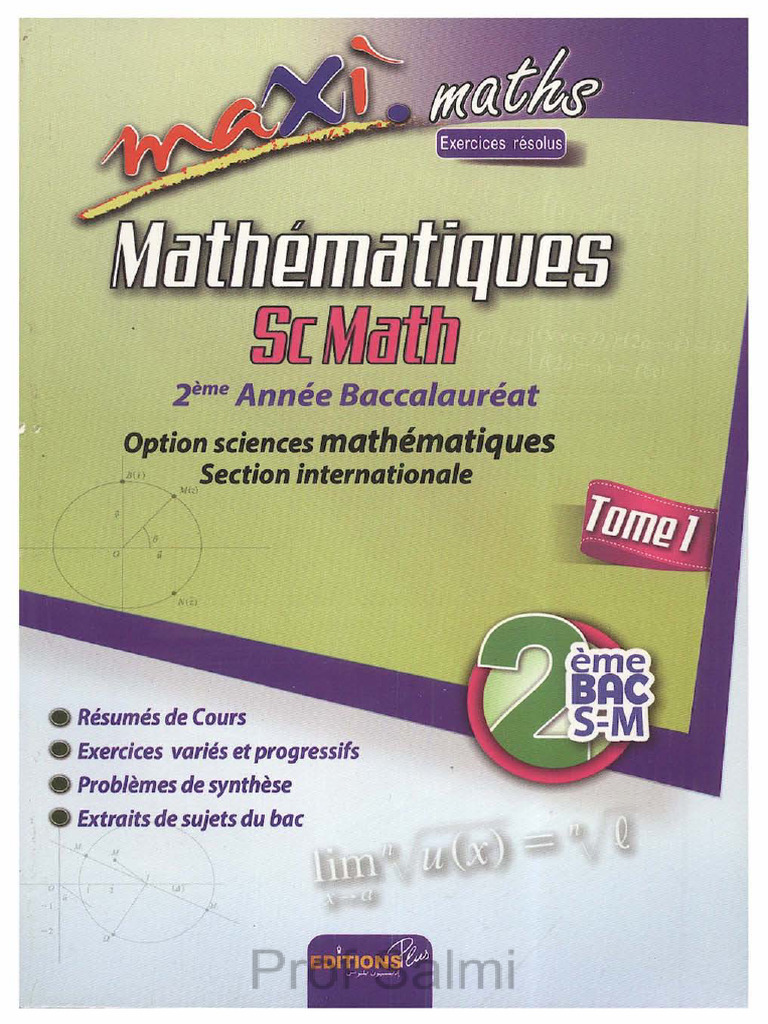 Maxi Math 2 Bac Prof Salmi | PDF