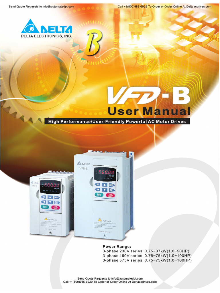 Delta VFD B Series Users Manual | PDF
