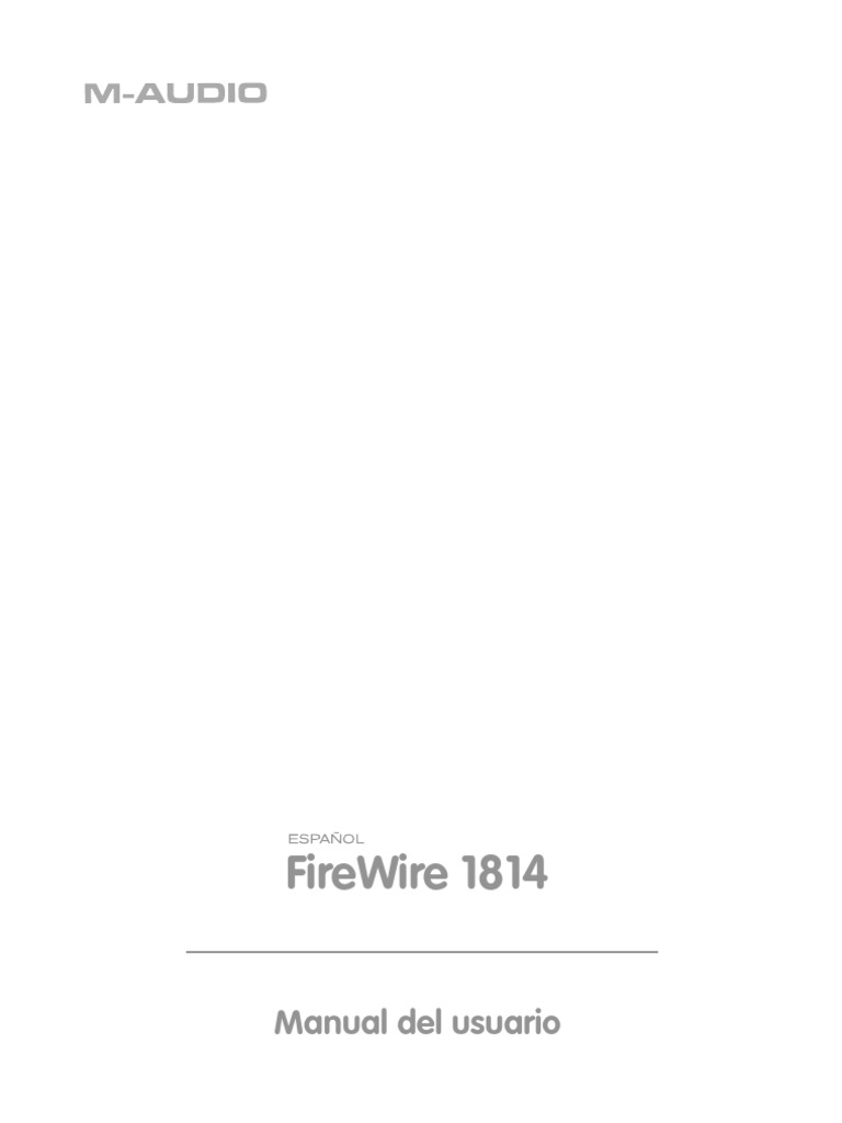 Manual M-Audio FireWire 1814 | PDF | Microsoft Windows | Hardware de la ...