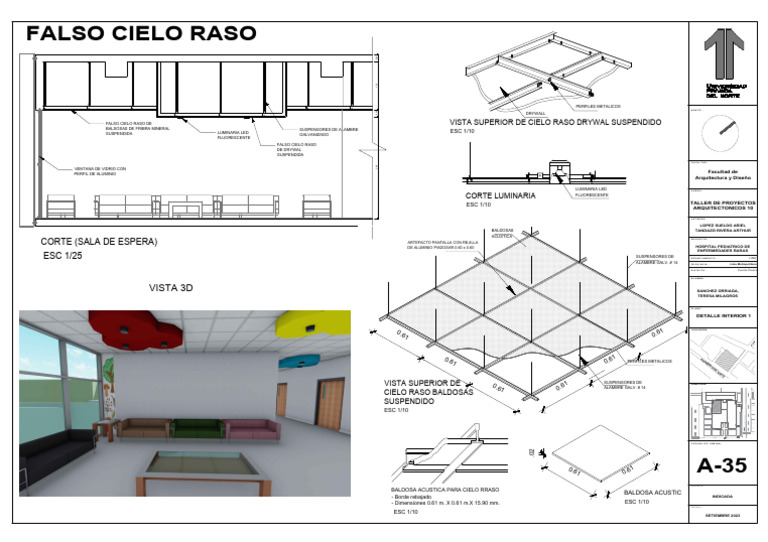 Falso Cielo Raso | PDF | Componentes | Ingeniería de Edificación Falso Cielo Raso | PDF | Componentes | Ingeniería de Edificación
