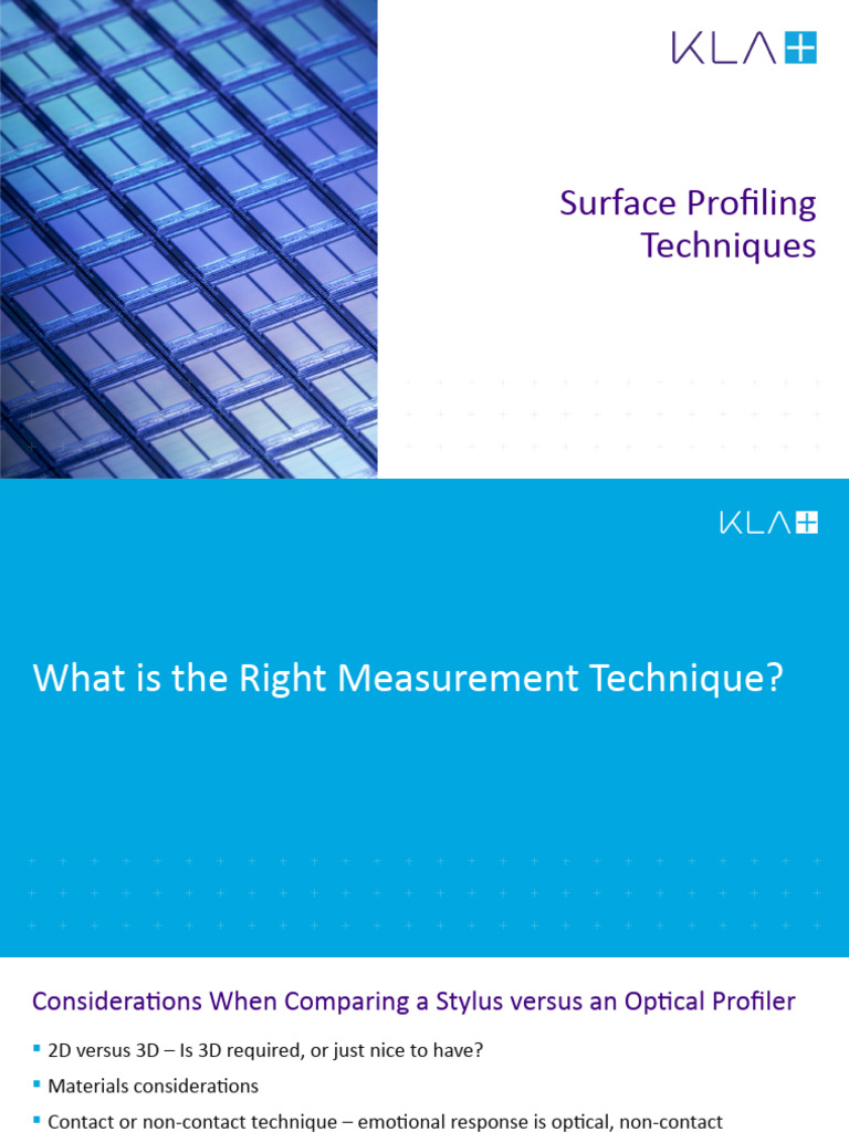Intertech - Surface Profiling Techniques - revAA - v5 | PDF
