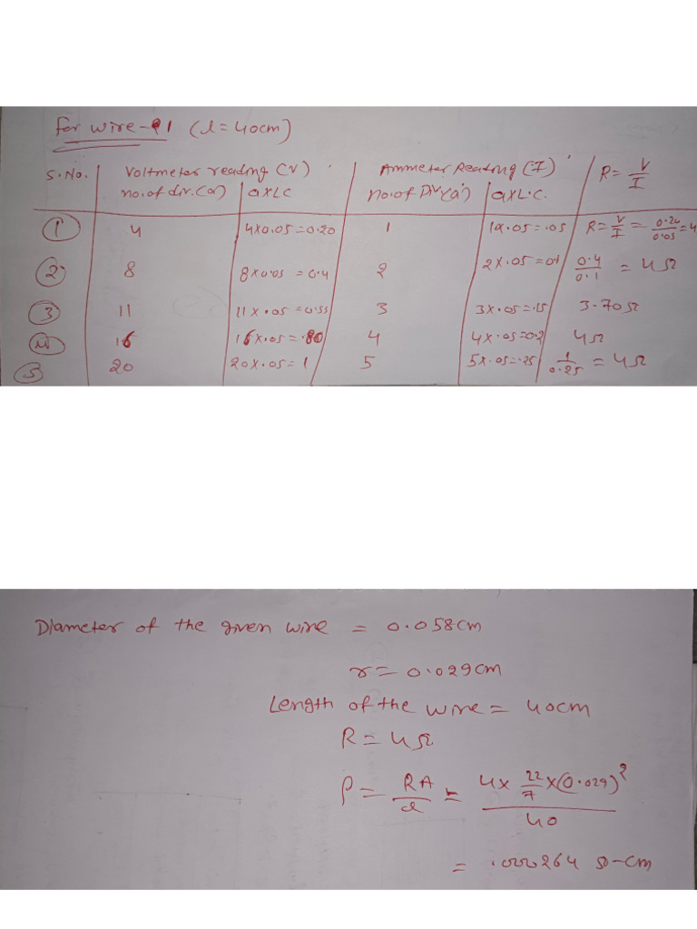 Observation Table For Exp-01 | PDF