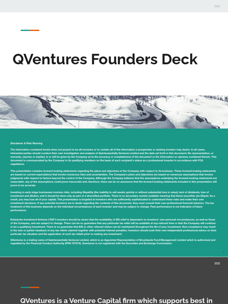 QVentures VC Firm Overview | PDF | Venture Capital | Corporate Finance