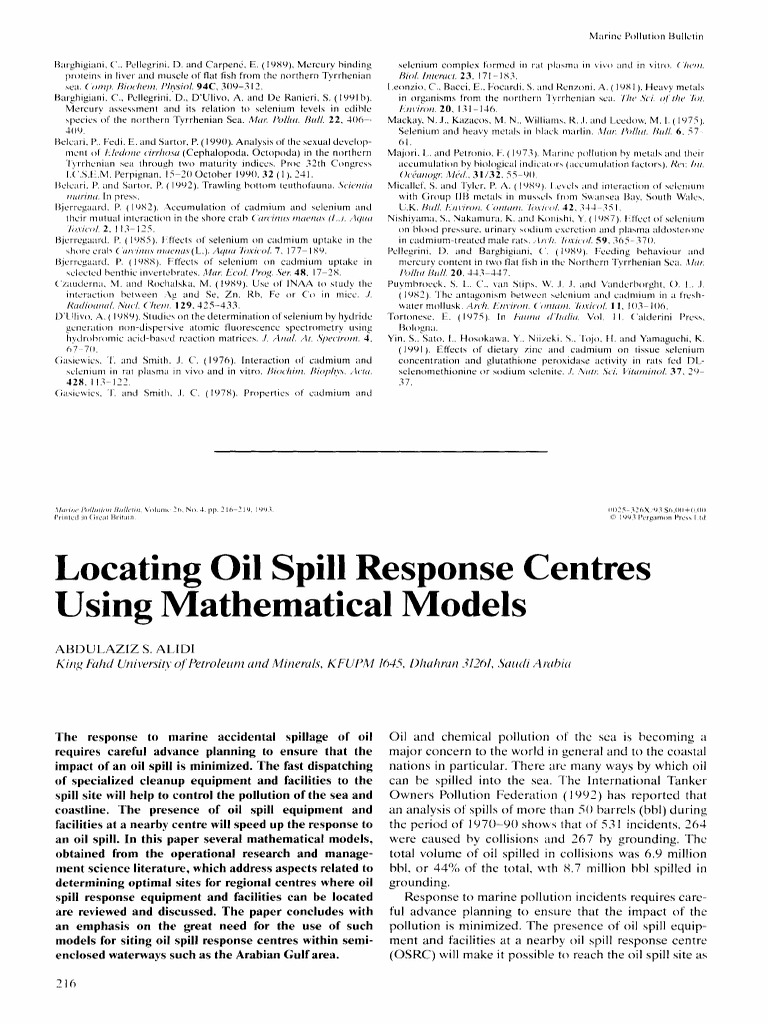 Locating Oil Spill Response Centres Usin | PDF | Oil Spill | Petroleum