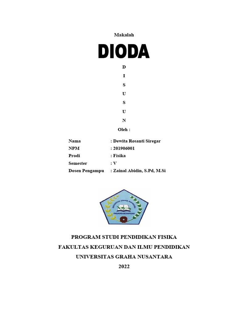 Makalah DIODA | PDF | Komputer | Teknologi & Rekayasa