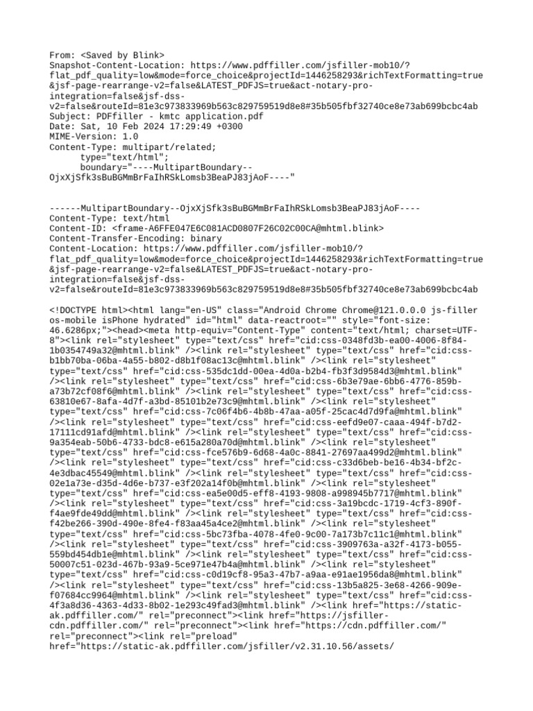 PDFfiller - KMTC Application | PDF | Computer Standards | Computer ...