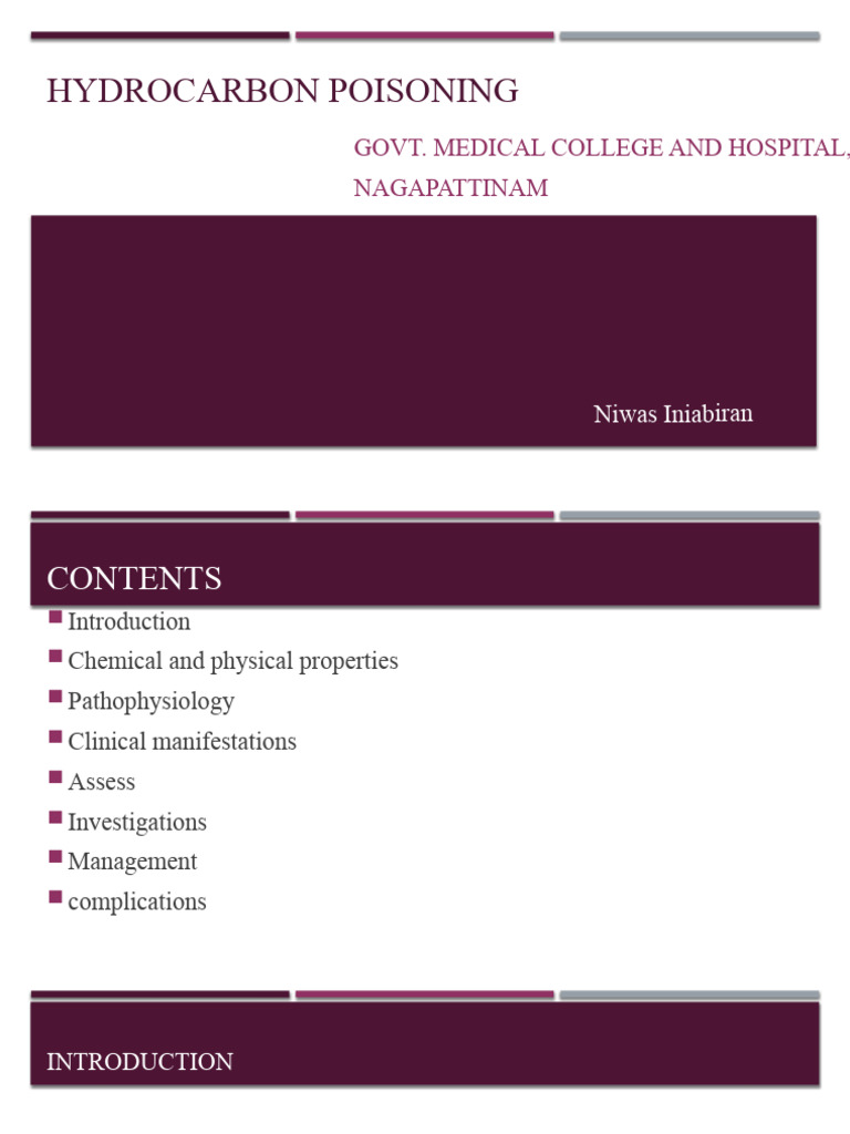 Hydrocarbon Poisoning Edit | PDF | Clinical Medicine | Medical Specialties