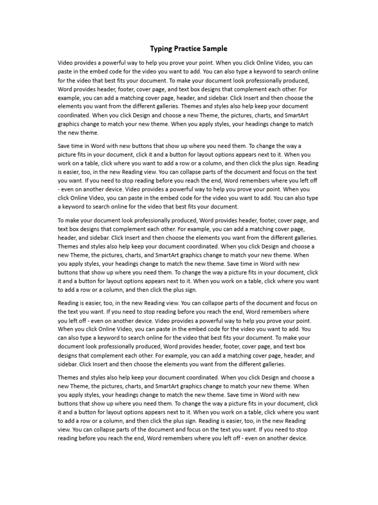 Typing Practice - 1 | PDF | Page Layout | Graphics