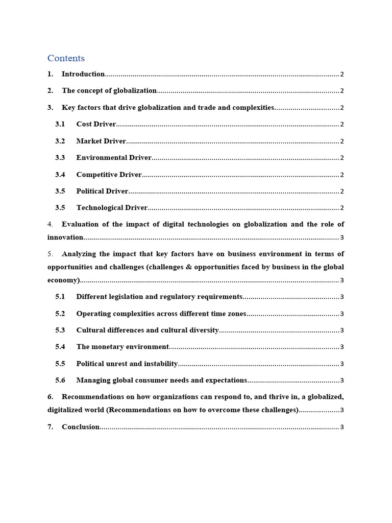 Key Drivers of Globalization | PDF | Globalization | Market (Economics)