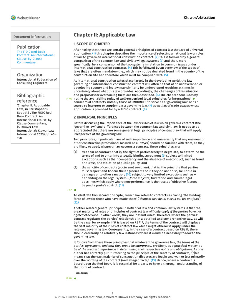 Governing Law in International Contracts | PDF | Common Law | Civil Law ...