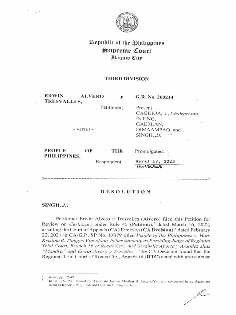 Alvero Bautista's Plea Bargaining Case | PDF | Law