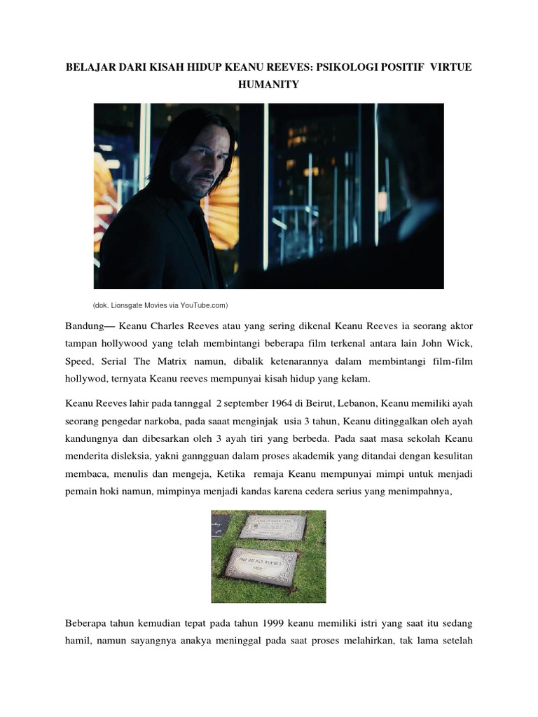 Belajar Dari Kisah Hidup Keanu Reeves | PDF
