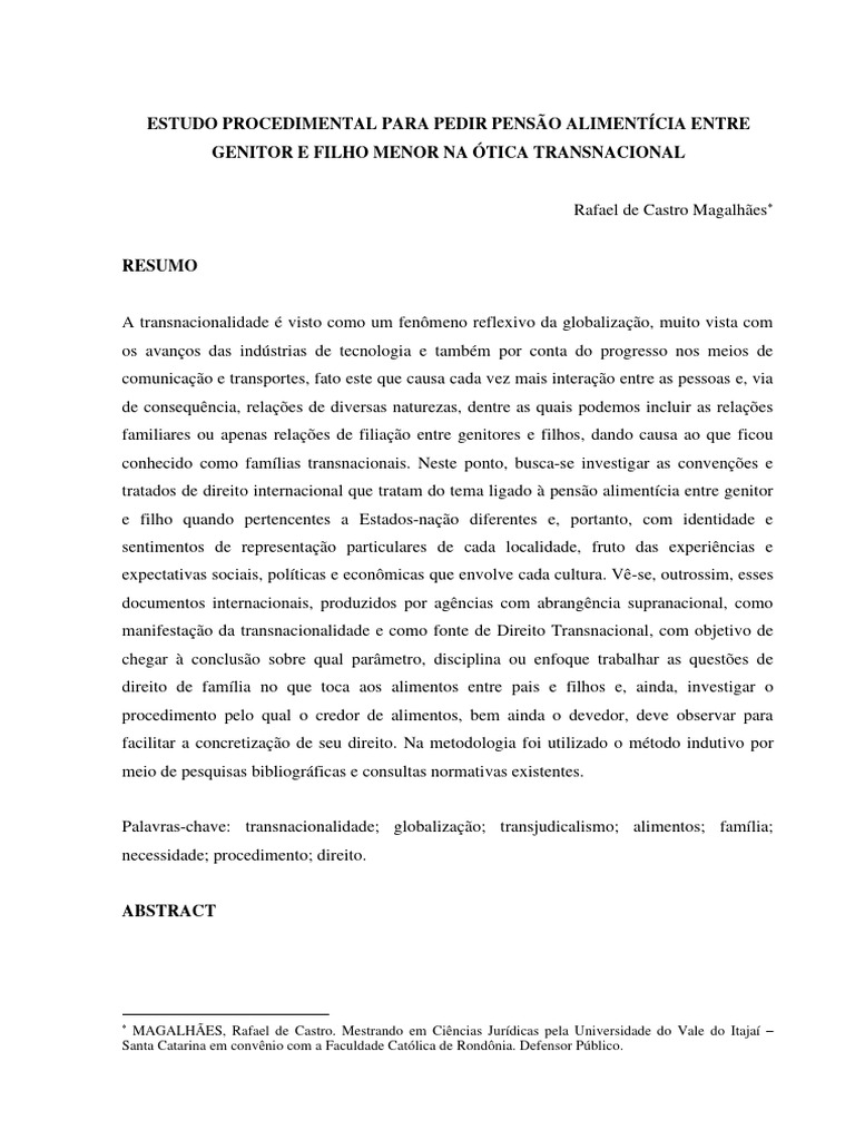 Artigo - Procedimento Dos Alimentos Internacionais | PDF | Família ... Artigo - Procedimento Dos Alimentos Internacionais | PDF | Família ...