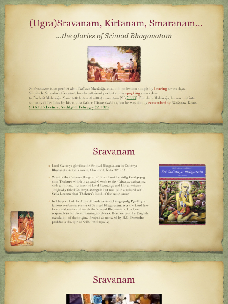 Bhakti Vaibhava Presentation SB Glories v4 | PDF | Bhagavata Purana | Indian Religions