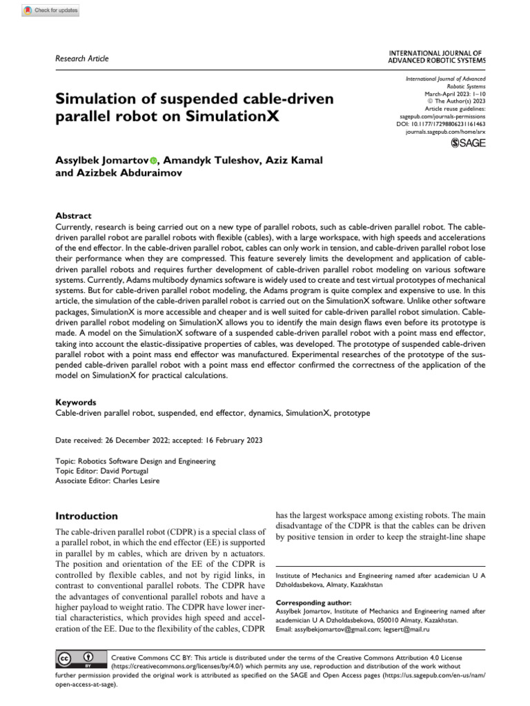 jomartov-et-al-2023-simulation-of-suspended-cable-driven-parallel-robot ... jomartov-et-al-2023-simulation-of-suspended-cable-driven-parallel-robot ...