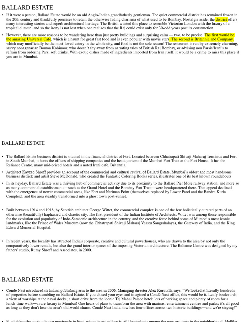 Module 4 (Ballard Estate) | PDF