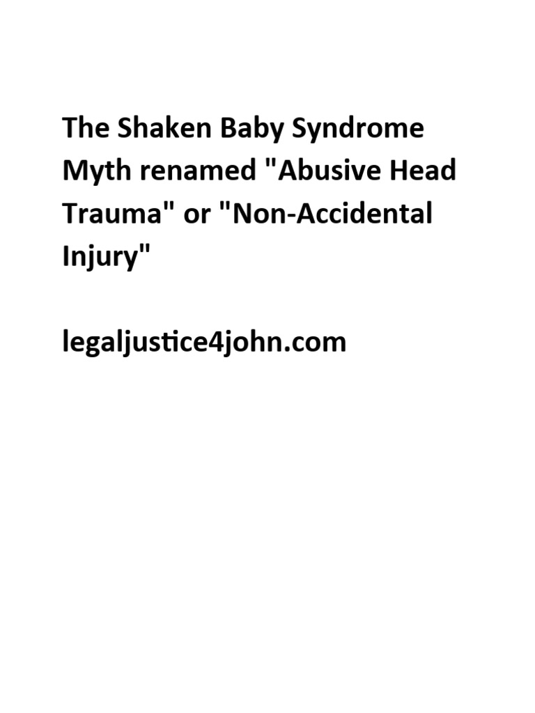 The Shaken Baby Syndrome | PDF