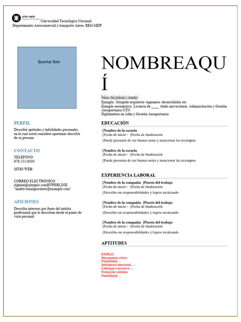 Modelo CV 23 Utn | PDF