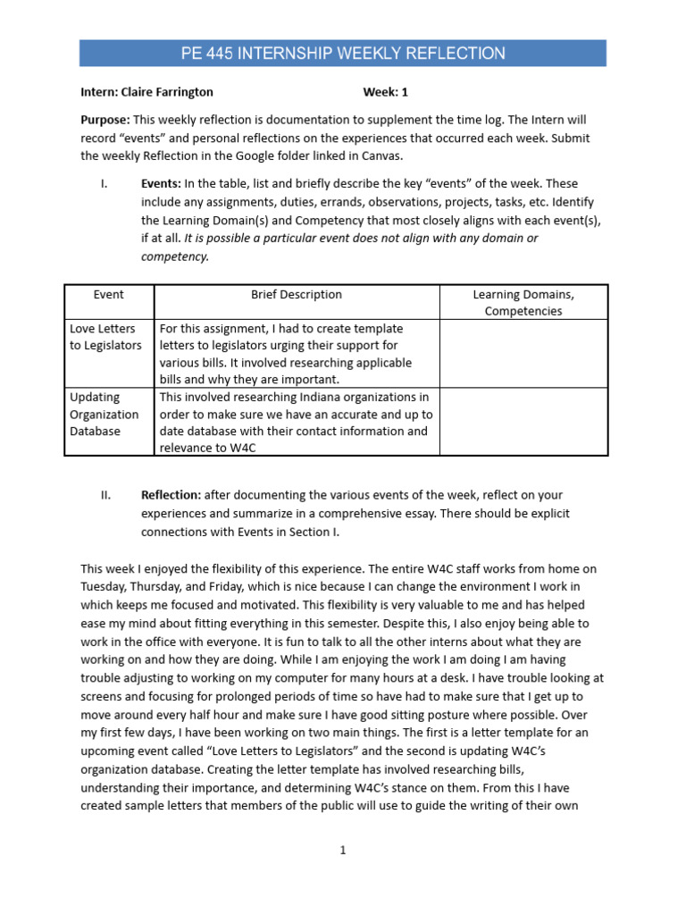 Week 1 Reflection | PDF | Cognitive Science | Cognition