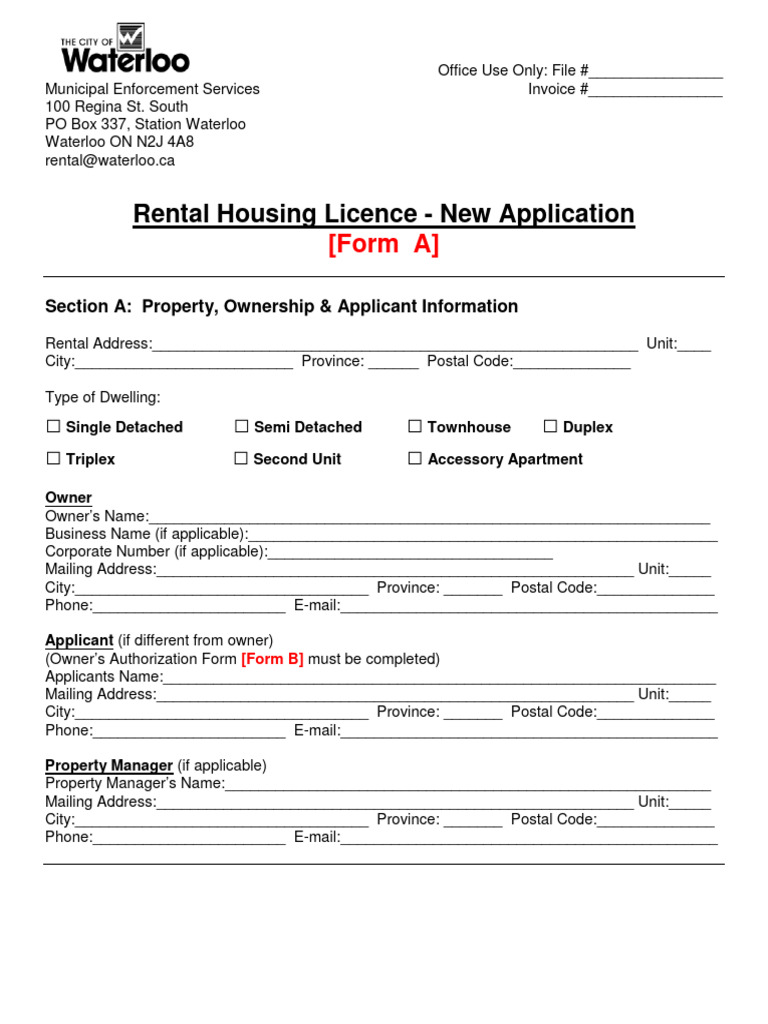 Residential Rental Licence Application | PDF | Electrician | Leasehold ...
