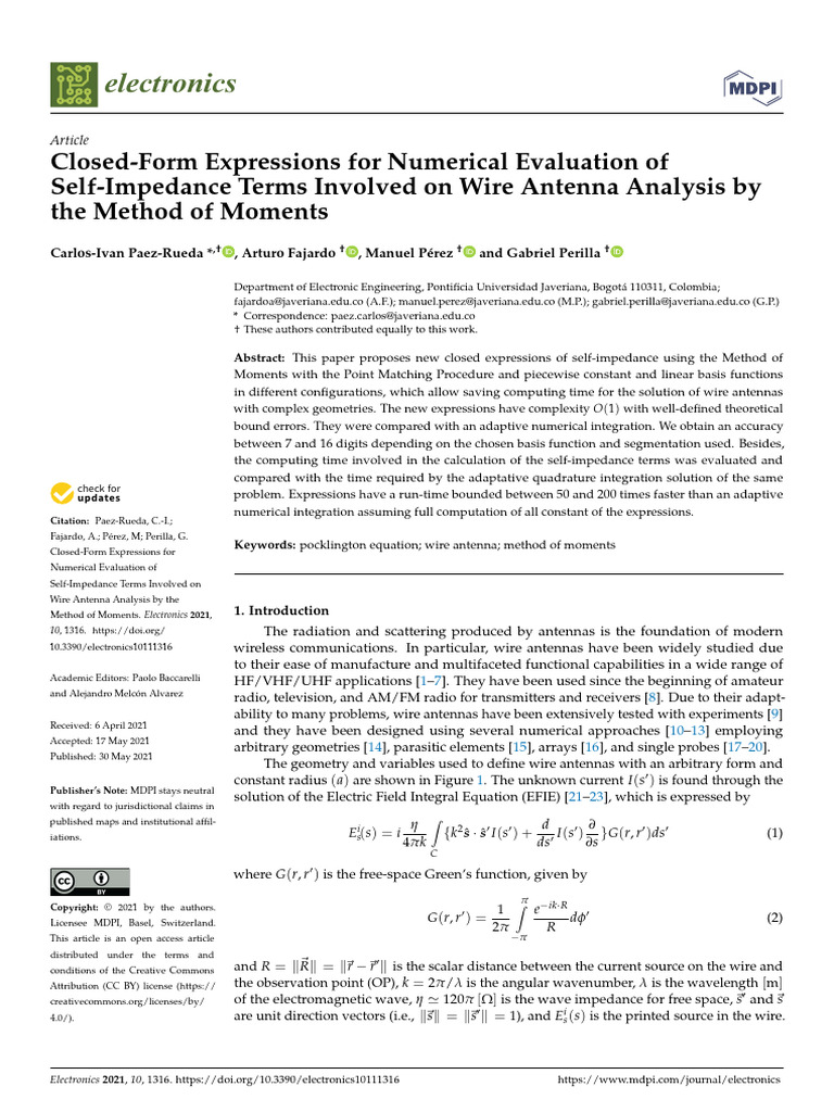 Electronics 10 01316 | PDF | Mathematical Analysis | Applied Mathematics