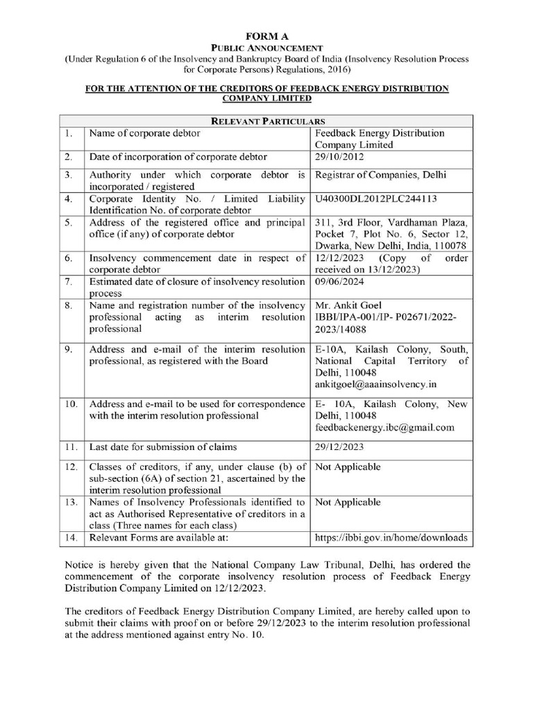 Form - A Feedback Final | PDF