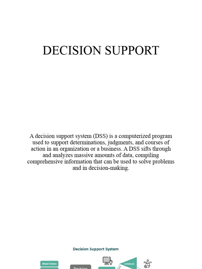 DECISION SUPPORT - PPTX ADRIAN | PDF | Decision Support System | Information