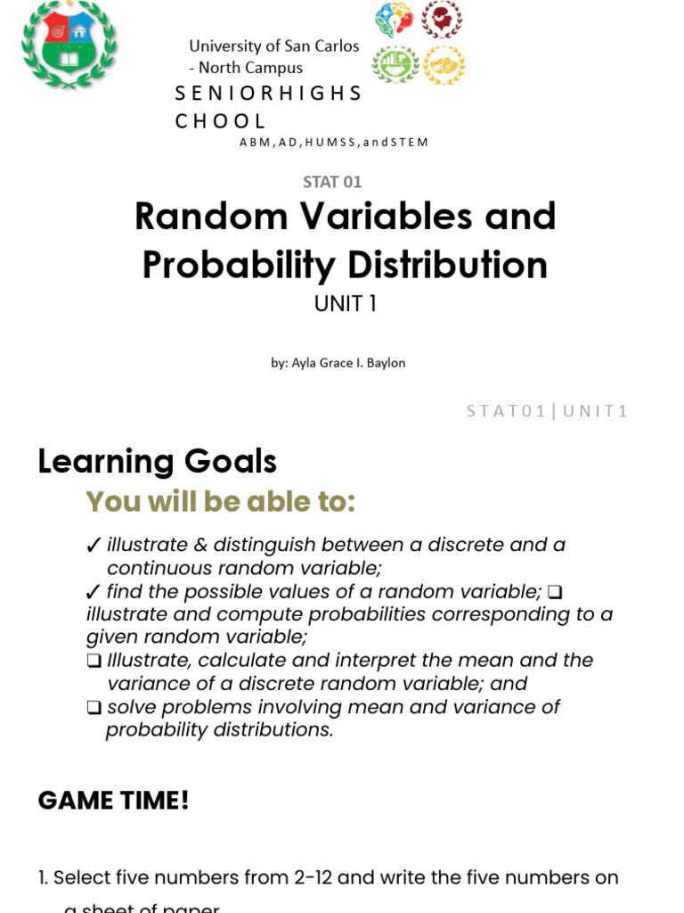 Discrete PROBABILITY DISTRIBUTION (v.2024) | PDF | Probability Distribution | Random Variable