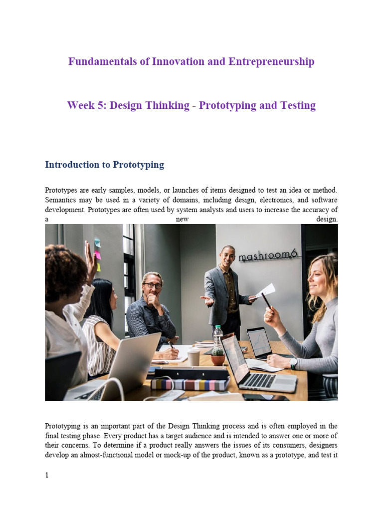 Week5 Reading | PDF | Prototype | Design Thinking