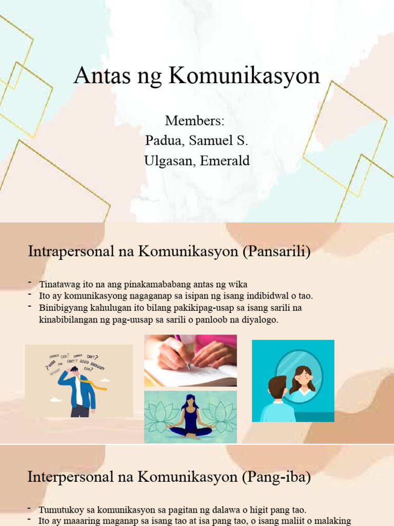 Antas NG Komunikasyon | PDF
