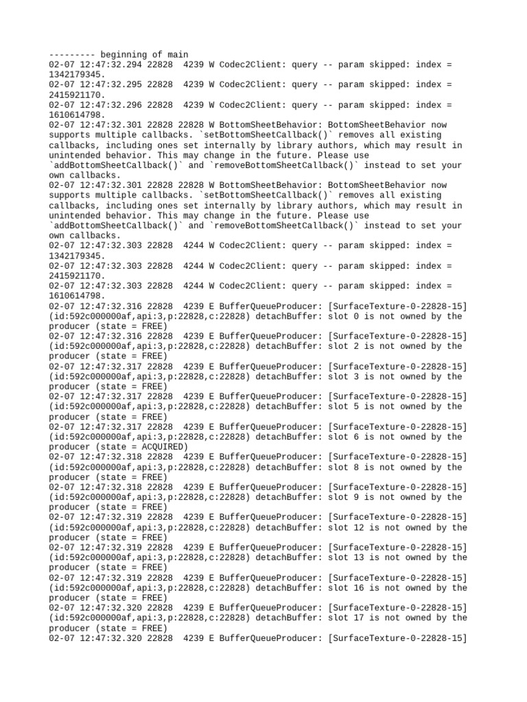 Logcat | PDF | Java (Programming Language) | Android (Operating System)