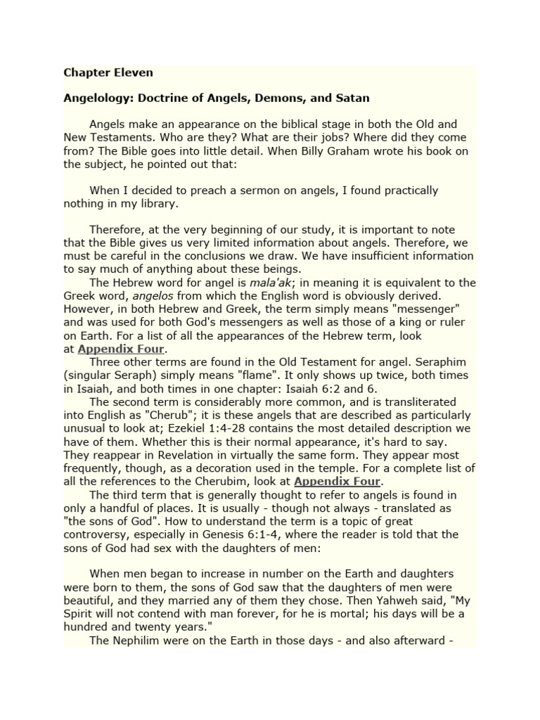 Angeology and Demonology | PDF