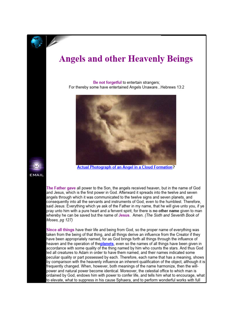 Types and Roles of Heavenly Beings | PDF | Goliath | Angel
