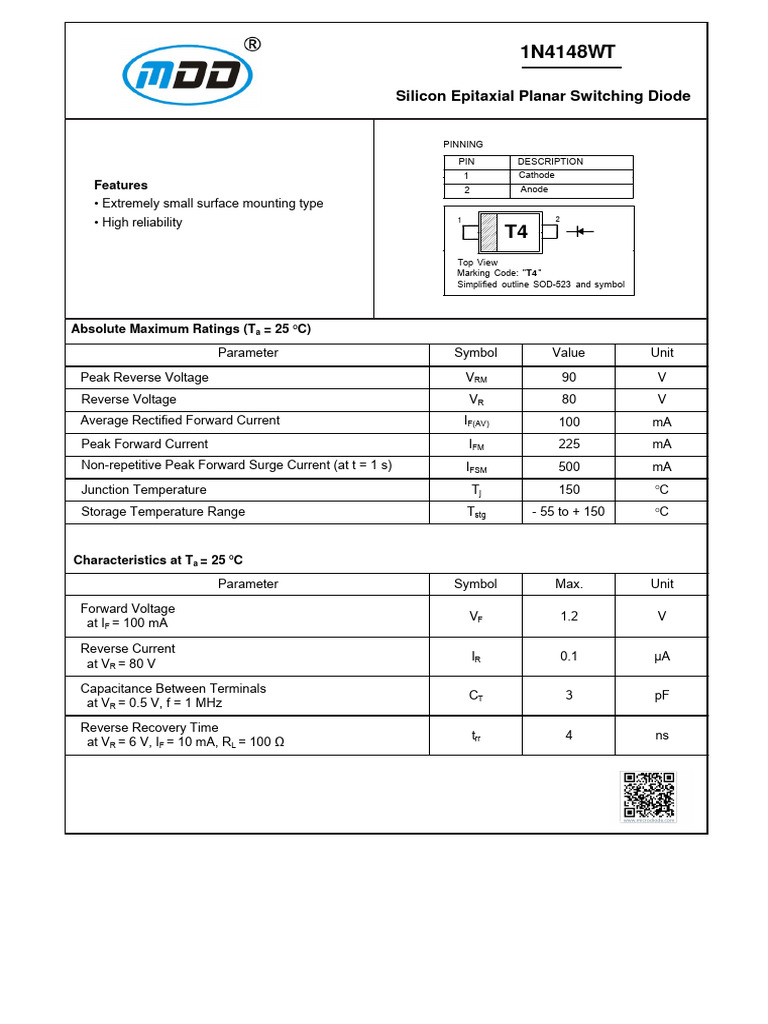 1N4148WT | PDF | Diode | Materials Science