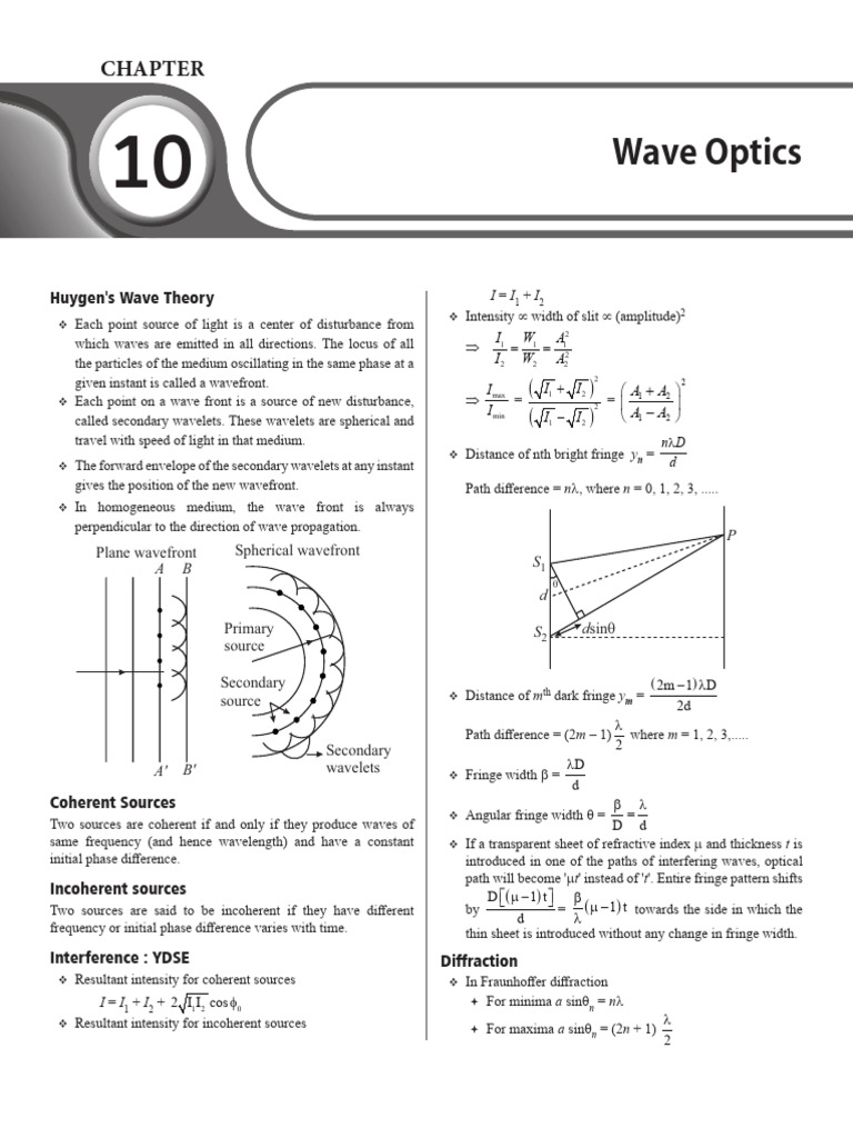 Wave Notes | PDF | Coherence (Physics) | Waves