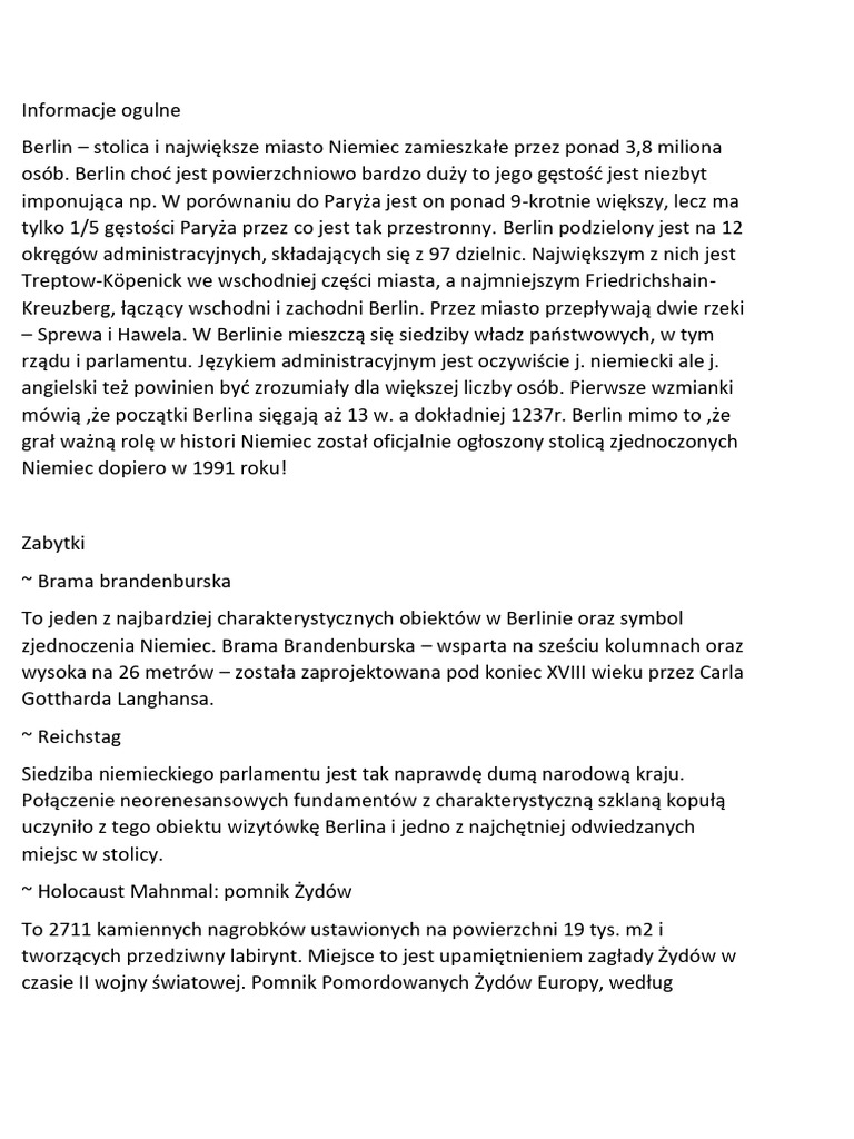 Informacje Ogulne | PDF