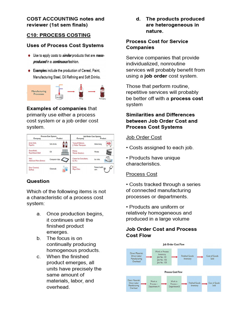 COST ACCOUNTING NOTES & REVIEWER (Finals 1st Sem) | PDF | Cost | Inventory
