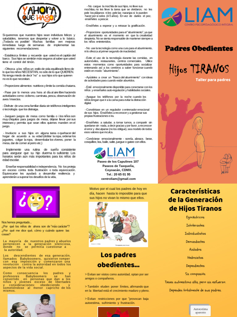 Folleto Hijos Tiranos - LIAM | PDF