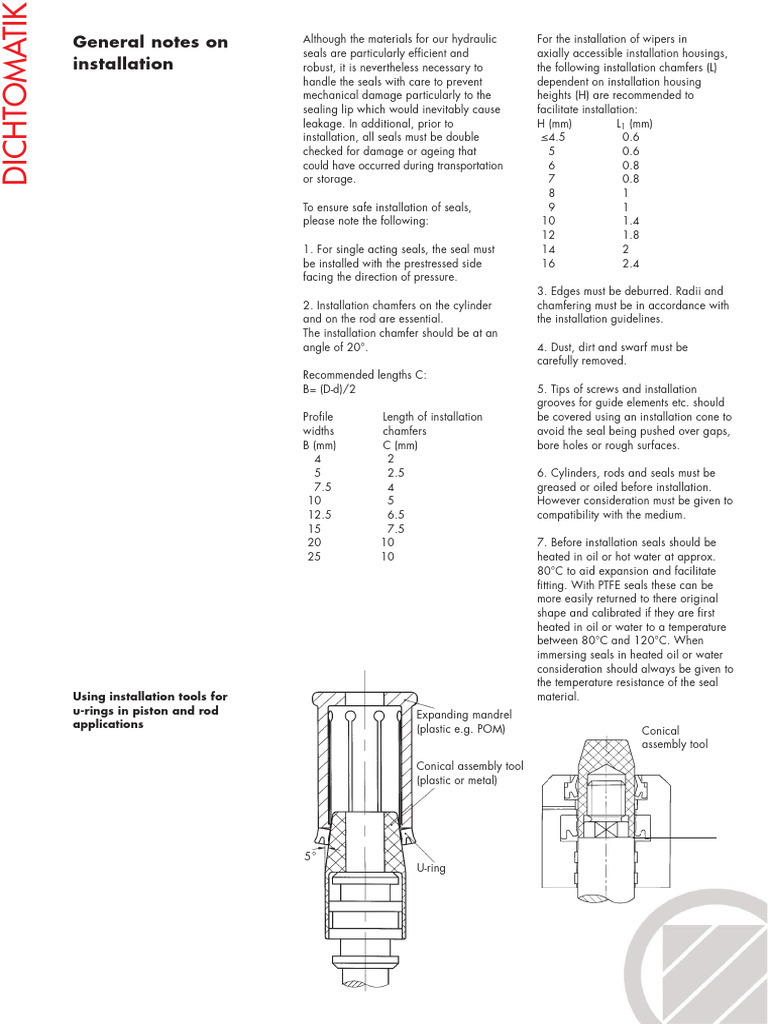 Installation Hydraulic | PDF | Manufactured Goods | Mechanical Engineering