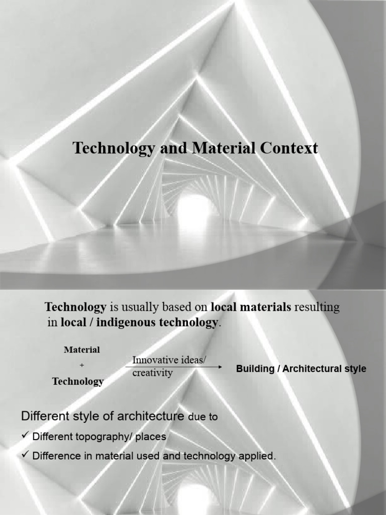 Technology and Material Context | PDF