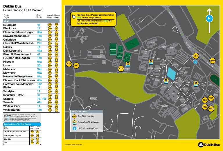 UCD Belfield Bus Routes Guide | PDF