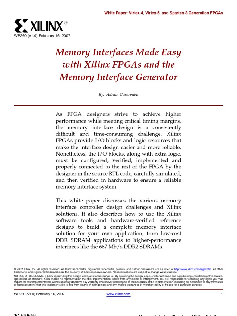 Memory Interfaces Made Easy With Xilinx Fpgas and The Memory Interface Generator | Download Free ...