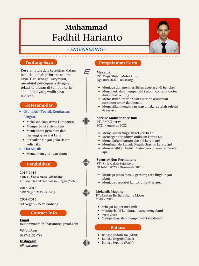 CV_Muhammad Fadhil Harianto-1 | PDF